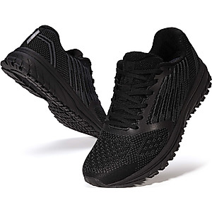Joomra Whitin Men's Running Sneakers Walking Workout Gym Jogging Shoes Size 10 Black Casual Knit Trekking Treadmill Athletic Male Runny Tennis Comfortable Footwear 44