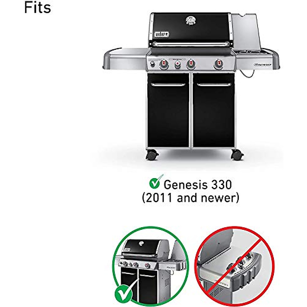 Uniflasy 7629 Grill Igniter Kit for Weber Genesis 330 Gas Grills with Front Mounted Control Panel (2011 - Newer) Electronic Igniter, Electrodes Ignitions Kit for Weber Genesis 300 Series, 65946
