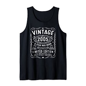 Vintage 2005 Made In 2005 18th Birthday Gift 18 Year Old Tank Top