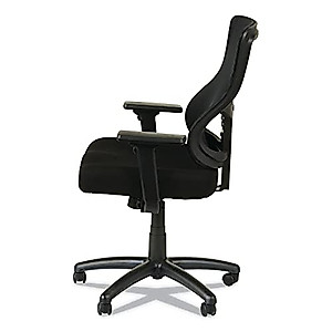 Alera ALEELT4214F Elusion II Series 275 lbs. Capacity Mesh Mid-Back Swivel/Tilt Chair with Adjustable Arms - Black