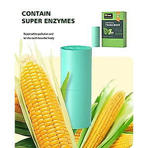 AYOTEE Biodegradable Trash Bags,2.6 Gallon Trash Bag with Handle,150 Count Strong Small Compost Bags for Countertop Bin,Small Garbage Bags for Bathroom Trash Can, Home Kitchen Office Fit 10 Liter