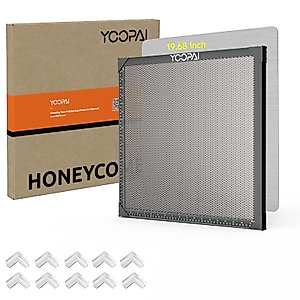 YOOPAI Honeycomb Laser Bed 500x500mm Honeycomb Working Table with Aluminum Panel for Laser Cutter Engraver Accessories, Desktop Protection, Fast Heat and Smoke Dissipation 19.7"x19.7"