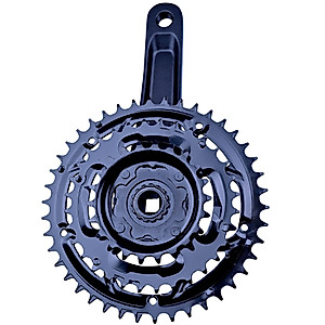 FOMAS Crankset,Mountain Bike Crankset,Square Taper crankset,Fit to 8 Speed Or Less Freewheel and Cassette,22/32/42T Bicycle Crankset,170mm Crank Arm,Suitable for 9/16" Pedal.