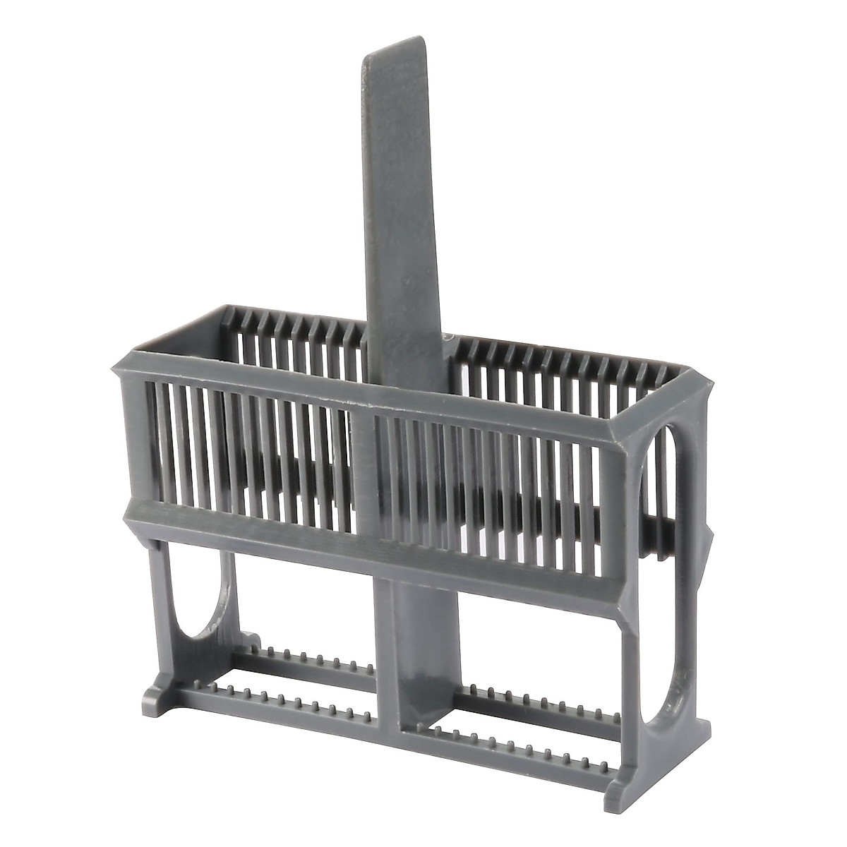 uxcell Microscope Slides Rack 24 Positions Polypropylene Staining Rack Gray for Research Experiments