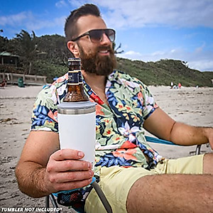 Tumbler Buddy Insulated Can Holder – Vacuum-Sealed Stainless Steel – Beer Bottle Insulator for Cold Beverages –Thermos Beer Cooler Suited for Any Size Drink - One Size Fits All - Tumbler Not Included