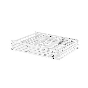 IdealBase 14" Metal Bed Frame Queen Size Heavy Duty Foldable Bed Frame Folding Bed Frame with Steel Metal Slats Mattress Foundation Box Spring Replacement 600lbs Capacity Queen Bed Frame Size, White