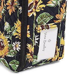 Vera Bradley Women's Cotton Deluxe Lunch Bunch Lunch Bag, Sunflowers - Recycled Cotton, One Size