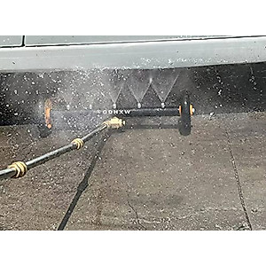 GDHXW Large 18 IN Dual-Function Undercarriage Cleaner Undercarriage Washer Water Broom 5 Nozzles with Cleaning Gloves,5 Pressure Washer Nozzles ,MAX 5000PSI