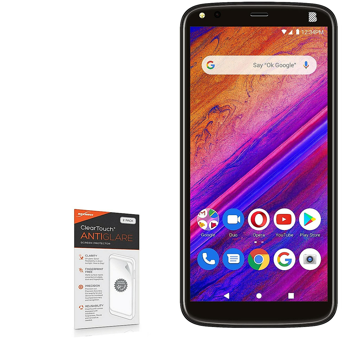 BoxWave Screen Protector Compatible with BLU G5 - ClearTouch Anti-Glare (2-Pack), Anti-Fingerprint Matte Film Skin for BLU G5