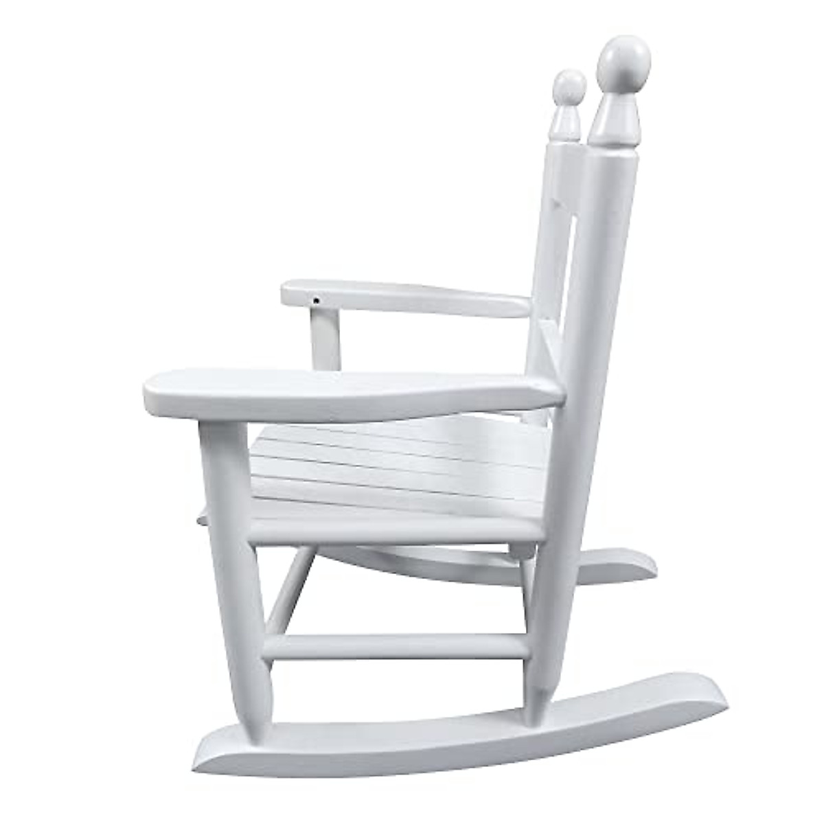 HomVent Rocking Chairs Kids/Children Solid Wood Rocking Chair w/Ergonomic High Back Front Porch Rocking Chairs Outdoor Patio Portable Chairs Small Wooden Rocker Living Room Bedroom Residential Chair