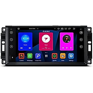 7 inch 8Core 3G+32G Android 12 Wireless Carplay Android Auto Car Stereo Radio for 2006-2010 Grand Cherokee Dodge Ram 1500 Chrysler 300 Sebring Touchscreen In-Dash GPS Navigation Unit with WiFi SWC DSP