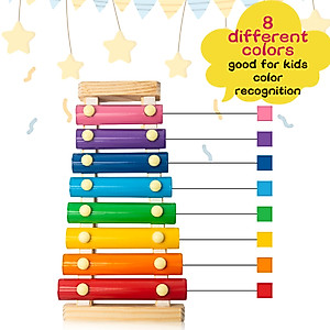 MCPINKY Xylophone for Kids, Xylophone Musical Toy with Child Safe Mallets Educational Musical Instruments Toy for Toddlers 1-3