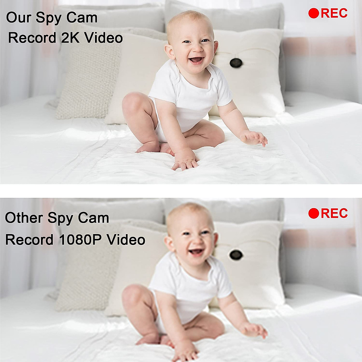 CAZOYOL 2K Hidden Camera, Power Bank Charger Spy Cam Video Recorder, PIR Motion Activated Recording for Home Security or Outdoor Activities - No Need WiFi