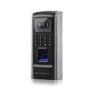 MENGQI-CONTROL Full Kits Biometric Fingerprint RFID Password Access Control Systems + 600lbs Force Electric EM Magnetic Lock +110V Power Supply+10 Cards and Key Fobs