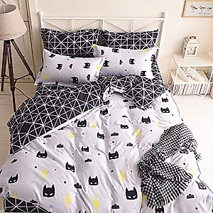 Vanson Black Bed Pillowcase Duvet Cover Quilt Cover Set 3D Print Decoration 3 Pieces Set Twin Size