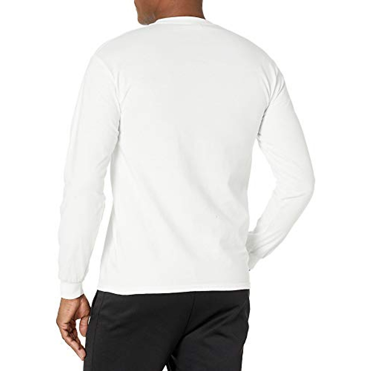 Gildan Men's Ultra Cotton Long Sleeve T-Shirt, Style G2400, White, Medium