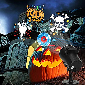 Christmas Holiday Lights Projector,Waterproof IP65 Indoor Outdoor Motion Remote Control 10W LED Projector, 16 Slides Holiday Light Party Outdoor Garden House Apartment Kids Room Night Light