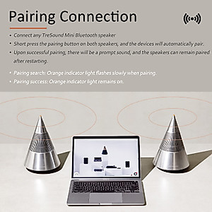 trettitre TreSound-Mini Bluetooth Speaker-Black & TreSound Side Table