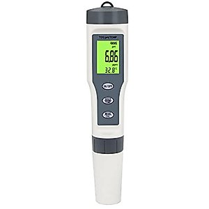 Water Quality Tester Tool, Temp PH Meter 3 in 1 Portable Auto Calibration Wide Test Range for Pool
