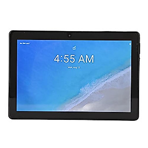 ANGGREK 10.1 Inch Tablet Octa Core Dual SIM 16GB ROM 512GB 4G LTE Black Portable Tablet with MTK6762 Chip, 10.1inch HD Screen, for 11.0 System, 3 Card Slots (US Plug)