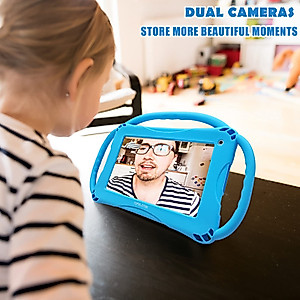 TOPELOTEK Kids Tablet 7 inch Toddler Tablet for Kids WiFi Android 10.0 32GB Kids Tablets Kids Learning Educational APP Pre-Installed YouTube Netflix Parental Control Kid-Proof Case (Blue)