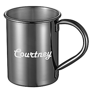 Visol Personalized Elise Gun Metal Finish 13 oz Moscow Mule Mug - Free Engraving (Text)