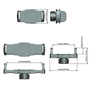 ThtRht 2 Pack Phone Holder Mount Clip Ball Joint Connector Socket Replacement 17mm Rotating Ball Head with Fixed Nut for Car Wireless Charger Cellphone Clamp Ring Light Selfie Hose Stand Bracket