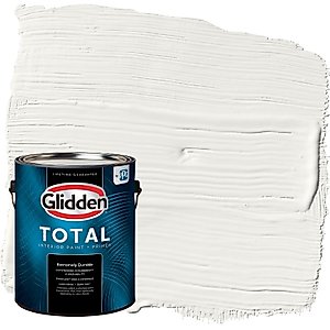 Glidden Total 1 gal. Commercial White/White Semi-Gloss Interior Paint with Primer