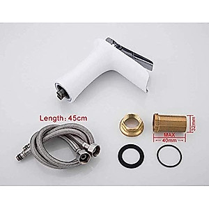 Kitchen Taps Kitchen Tap Kitchen Tap White Waterfall Basin Faucet Brass Mixer Bathroom Sink Faucets Deck Mount Bath Taps Faucet Water Sink Tap Crane