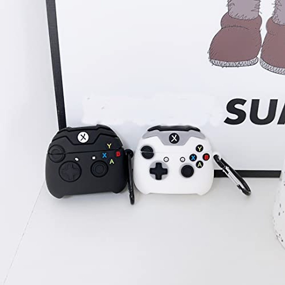 【2 Pack】 Aerymli 3D Game Controller Case for Airpods 3rd Case,3D Cool Airpod 3rd Case,3D Cute Kawaii Cool Unique Game Controller Shape Kids Teens Boys Men Soft Case for Airpods 3rd Gen 2021 Case