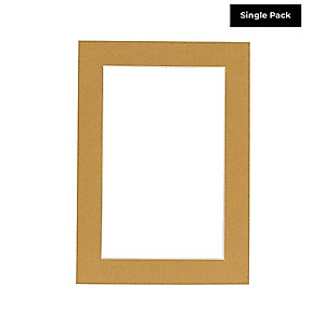 12x18 Mat Bevel Cut for 11x17 Photos - Acid Free Rattan Beige Precut Matboard with Backing Board and Crystal Clear, Self Seal Photo Mat Bag - for Pictures, Photos, Framing - 4-ply Thickness