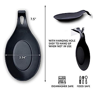 Modern Kitchen Silicone Spoon Rest,Countertop Cooking Utensil Spoon Holder for Stove Top, Kitchen Utensil Holder,Resistant Easy Cleaning and Quality Material (Set of 3)