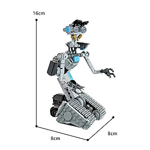 TTEHGB TOY Johnny 5 Robot Building Block Kit, Short Open Circuit Figures Robot Model Toys, Collectable Gifts for Kids Aged 8+, New 2023 (369 Pcs)