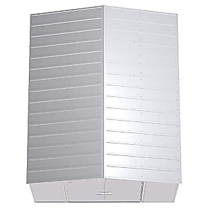 Arrow Select 10' x 12' Outdoor Lockable Steel Storage Shed Building, Flute Grey