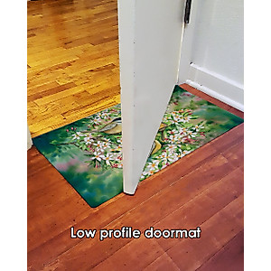 Toland Home Garden 800035 Sweet Chickadees Spring Door Mat 18x30 Inch Summer Outdoor Doormat for Entryway Indoor Entrance