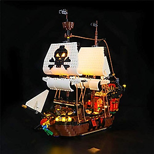 T-Club Led Light Kit for Lego 31109 Creator 3 in 1 Pirate Ship Inn & Skull Island Model Building Blocks(Not Include Lego Model)