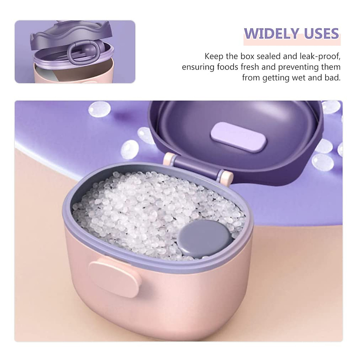 Toyvian Baby Formula Dispenser with Scoop, Baby Milk Formula Dispenser, Portable Storage Formula Containers for Travel, Baby Snack Storage Container, Baby Feeding Travel Storage Container