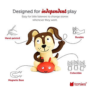 Toniebox Audio Player Starter Set with Chase, Skye, Marshall, and Playtime Puppy - Listen, Learn, and Play with One Huggable Little Box - Red