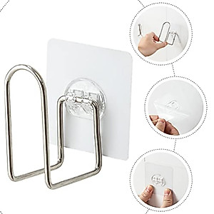 Hemoton 8 Pcs Wall Mounted Pot Lids Holder Wall Door Mounted Pan Lid Cover Hanger Rack Kitchen Utensil Cutting Board Organizer for Home and Kitchen Use