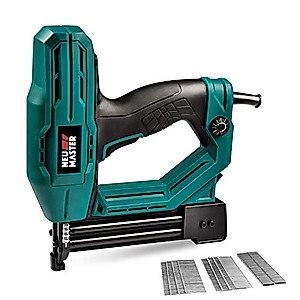 Electric Brad Nailer, NEU MASTER NTC0040 Electric Nail Gun/Staple Gun for Upholstery, Carpentry and Woodworking Projects, 1/4'' Narrow Crown Staples 200pcs and Nails 800pcs Included