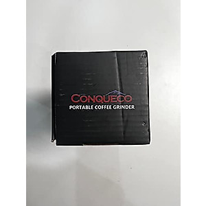 Portable Electric Burr Coffee Grinder: CONQUECO Small Coffee Bean Grinding Machine - Rechargeable Stainless Conical Burr Grinders with Multiple Grind Settings, 20g (with Brush)