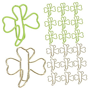 NOLITOY 45 Pcs Clover Paper Clip Metal Folder Colored Paper Clips Photo Binder Rustproof Paper Bookmark Clips Decorative Paper Clips Creative Paper Clip Note Clips Bookmark Clips Gift Mini