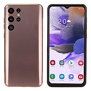 Yoidesu for S22 Ultra Smartphone, 6.52in HD Ultra Slim Mobile Phone for Android, 4GB RAM 64GB ROM, 8MP 16MP Camera, 4000mah Large Battery, 4G Unlocked Cell Phone with Stylus(Gold)