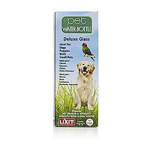 Lixit Heavy Duty Deluxe Glass Water Bottles for Birds, Dogs and Small Animals. (32oz Large Tube)