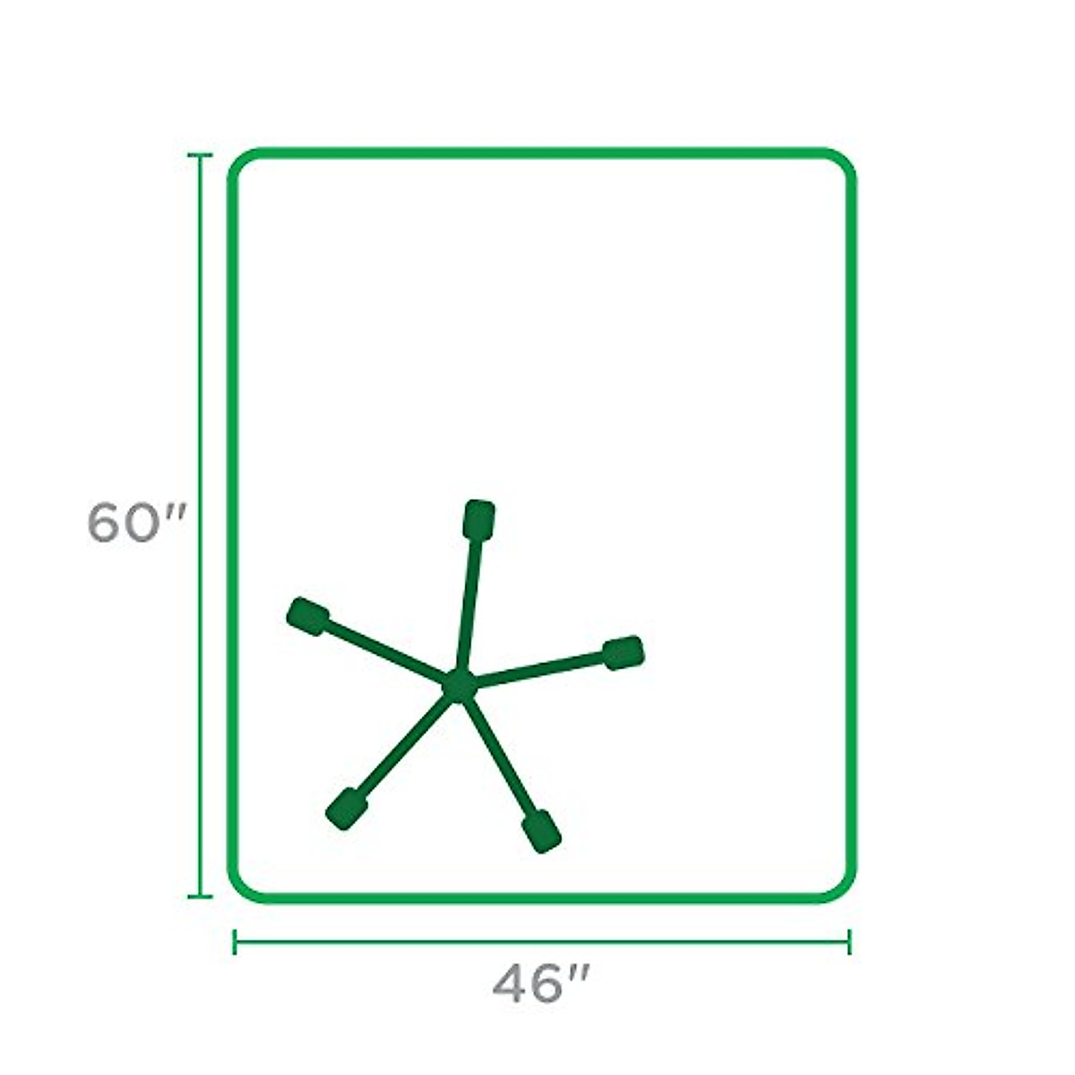 Dimex 46"x 60" Clear Rectangle Office Chair Mat For Hard Floors (1532630)