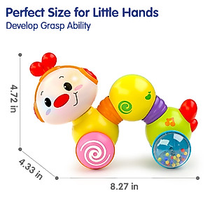 1 Year Old Girl Gifts Baby Toys 6-12 Months+ Press & Go Music Light Toys for 1 Year Old Girl, Toys for 1 + Year Old Girl Boy Baby Toys 12-18 Months Baby Toys 6 to 12 Months Toys for 1 Year Old Boy
