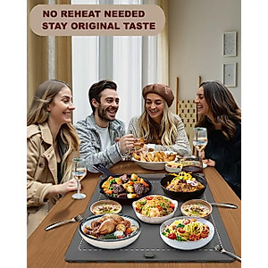 Food Warmer, Food Warming Mat for Parties Buffet, Graphene Heating, Nano Silicone, Roll Up for Storage