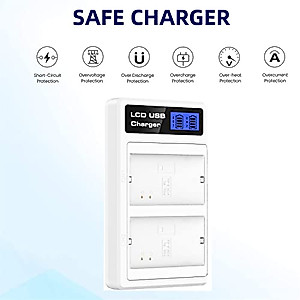 2 Pack Battery for Arlo Ultra/Ultra 2&Arlo Pro 3/Pro 4 Camera VMC4040P, 3.85V 4800mAh Replacement Battery with Dual Charger Station Compatible with Arlo Camera