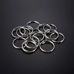 100PCS Split Key Rings Bulk for Keychain and Crafts Keychain Rings (Silver 25mm)