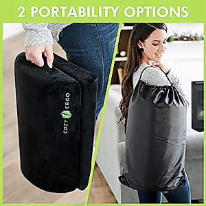 CozyErgo Adjustable Foot Rest for Under Desk at Work - Ergonomic Under Desk Foot Rest Helps with Knee & Back Pain - Under Desk Footrest Supports Swollen Ankles - Desk Foot Stool Posture Corrector